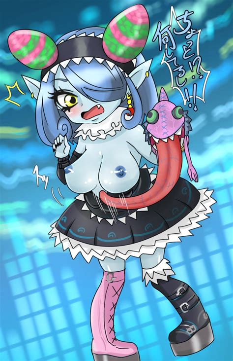 Mienumon Digimon Digimon Universe Appli Monsters Highres Appmon Chameleon Dress Ear