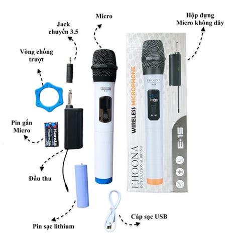 Micro đa năng dùng cho loa kéo E Mic hút âm tốt chống hú Shopee Việt Nam