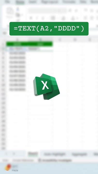 Convert Dates To Days In Excel Using Text Function Excel Tips And Tricks