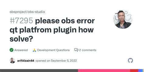 Please Obs Error Qt Platfrom Plugin How Solve Obsproject Obs Studio Discussion GitHub