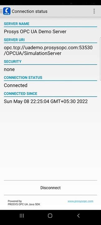 How To Use Prosys Opc Ua Android Client Prosys Opcua In Android Opcua Client Iot Iiot
