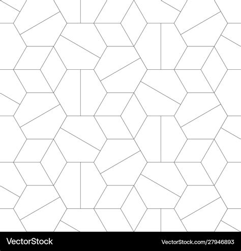 Linear Geometric Polygon Pattern Royalty Free Vector Image
