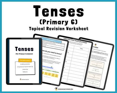 Primary 6 Tenses Topical Revision Worksheet