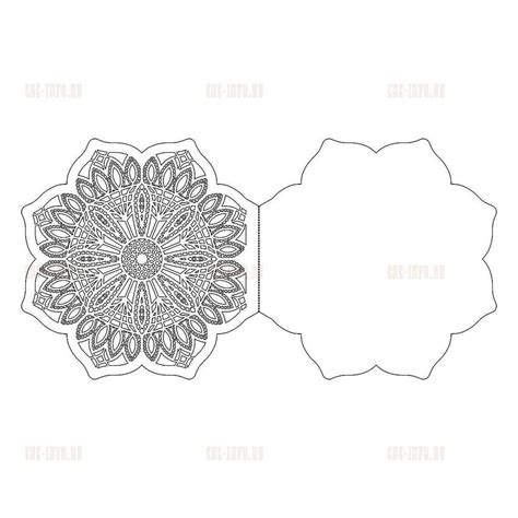 Свадебная открытка Ажурный цветок Модель V Nwed0546 Eps Dxf Cdr