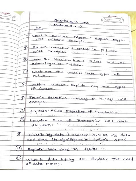 Dms Question Bank Pdf