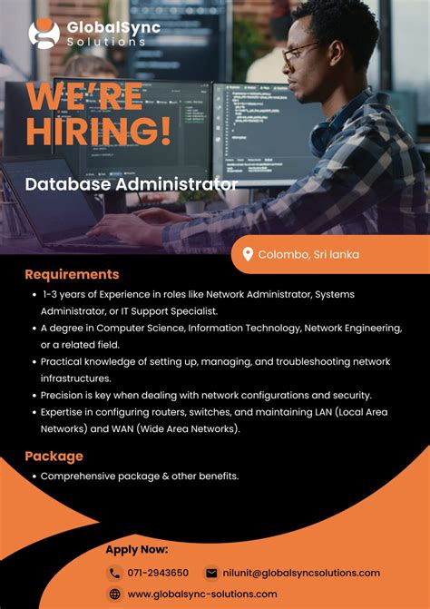 databaseadministrator sql databasemanagement careeropportunity… globalsync solutions