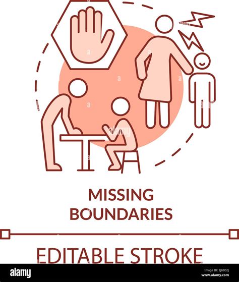 Missing Boundaries Red Concept Icon Stock Vector Image And Art Alamy