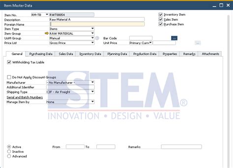 Duplicate Item Master Data In SAP Business One SAP Business One Indonesia Tips STEM SAP Gold