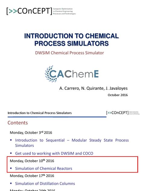 Introduction To Chemical Process Simulators Tutorial On Simulation Of