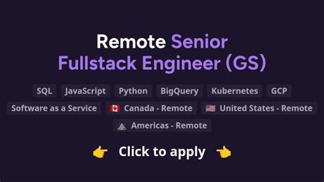 Remoteyeah On Linkedin Remote Senior Fullstack Engineer Gs At Blue Coding