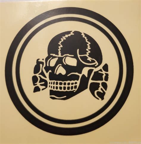German Ww2 Totenkopf Sticker Decal Ss Skull Deathshead