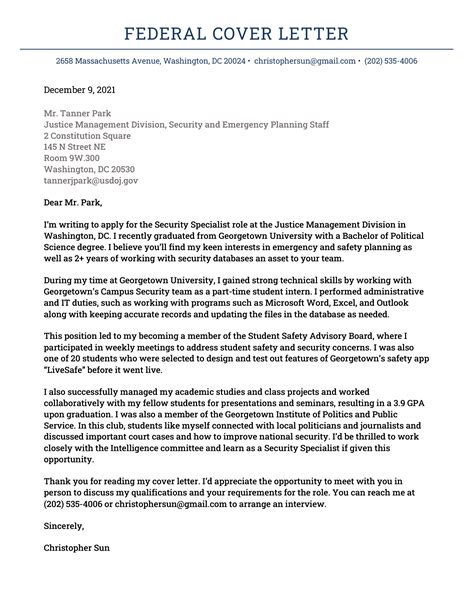 Cover Letter Examples Government At James Reis Blog