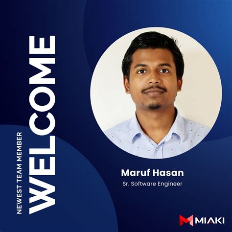 Welcomeaboard Newteammember Seniorsoftwareengineer Softwaredevelopment Miaki