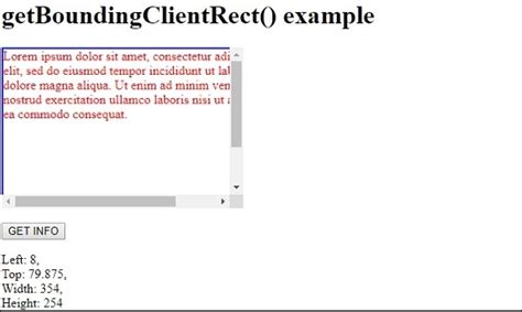 Html Dom Getboundingclientrect用法及代码示例 纯净天空