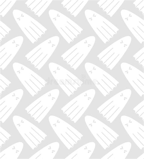 Ghost Pattern Seamless Spook Background Stock Vector Illustration Of
