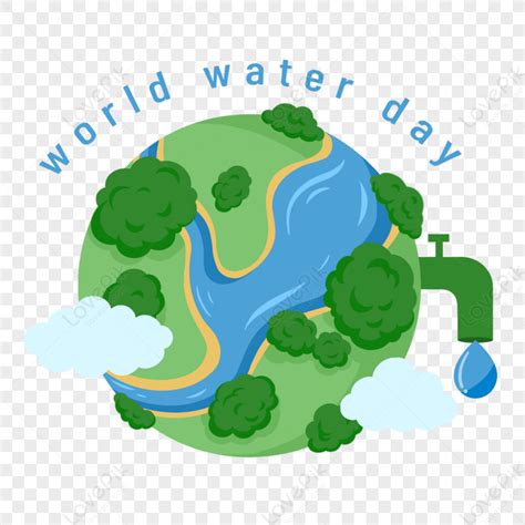 세계 물 일 만화 일러스트 지구 물방울 녹색 지구 환경 보호 Png 일러스트 무료 다운로드 Lovepik