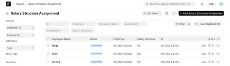 Salary Structure Assignment Tool