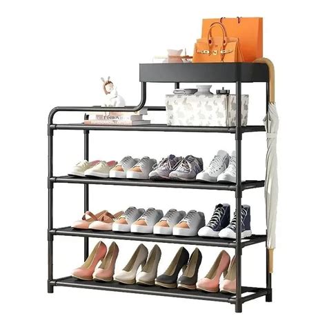 ᐉ Полиця для взуття Shoe Rack 5 ярусів металева Чорний A4e609dd • Краща ціна в Києві Україні