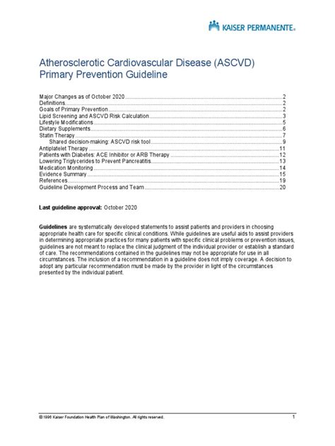 Atherosclerotic Cardiovascular Disease Ascvd Primary Prevention