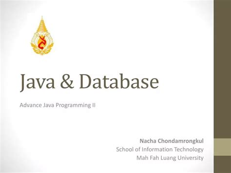 Ppt Java And Database Powerpoint Presentation Free Download Id2382847