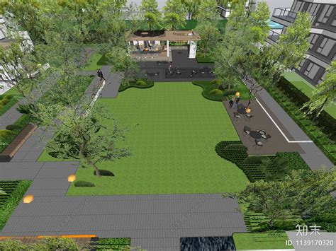 现代小区廊架景观su模型下载【id1139170320】知末su模型网