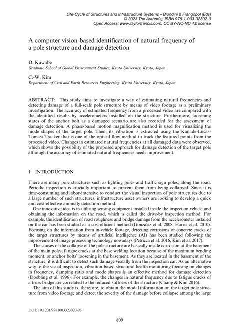 Pdf A Computer Vision Based Identification Of Natural Frequency Of A