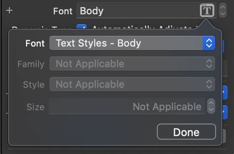 “automatically adjusts font requires using a dynamic type text style” 警示提示