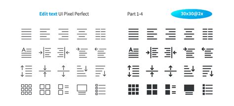 편집 텍스트 Ui 픽셀 완벽 한 Wellcrafted 벡터 얇은 선 및 고체 아이콘 30 2 그리드 웹 그래픽 및 애플 리 케이 션에 대 한 X 간단한 최소한의 그림 14