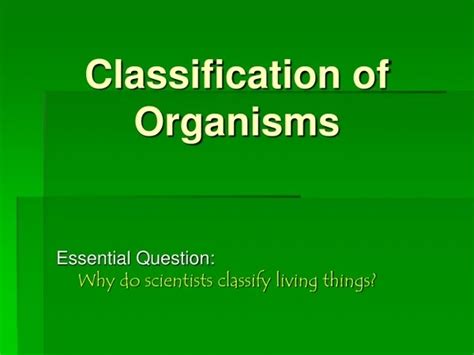 Ppt Exploring Organism Classification From Aristotle To Linnaeus Powerpoint Presentation Id
