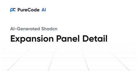 Deploy Shadcn Expansion Panel Detail Fast With Ai