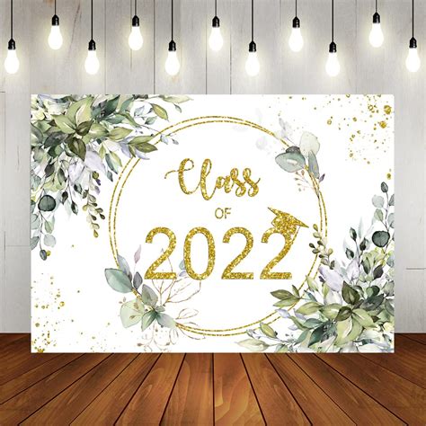 Buy Lofaris Class Of 2022 Graduation Backdrop Greenery Congratulations