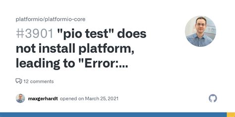 Pio Test Does Not Install Platform Leading To Error Unknown Development Platform · Issue
