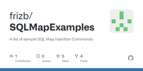 Github Frizbsqlmapexamples A List Of Sample Sql Map Injection Commands