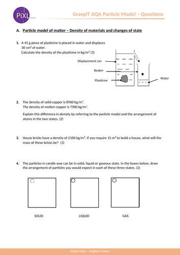 Aqa Physics Particle Model Of Matter Teaching Resources