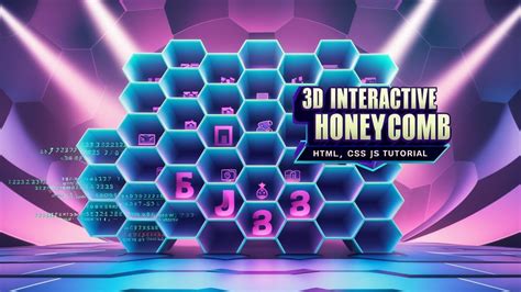 build stunning 3d interactive honeycomb icons with html css and javascript must try tutorial