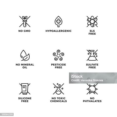 디자인 요소 로고 디자인 템플릿 아이콘 및 천연 및 유기 화장품용 배지의 벡터 세트 아이콘에 대한 스톡 벡터 아트 및 기타