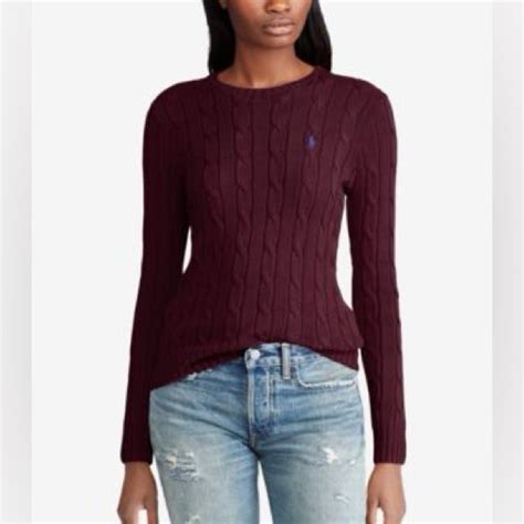 Ralph Lauren Sweaters Polo Ralph Lauren Burgundy Cable Knit Sweater