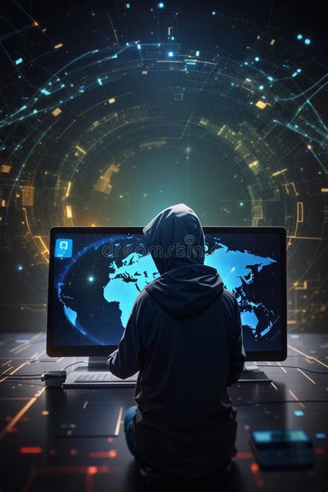 Cyber Security Wallpaper Hack Cyber Crime Data Protection Prime Quality Wallpaper Stock Image