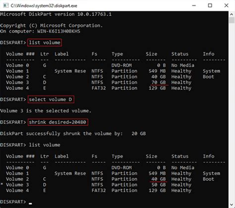 Diskpart Shrink Volume Command In Windows Server 20192022