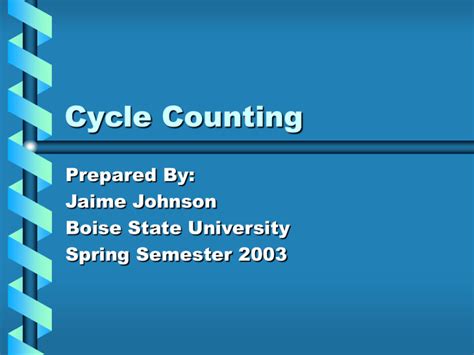 Cycle Counting