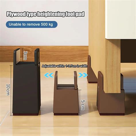 조절 가능한 의자 발 라이저 나사 클램프 높이 소파 가구 의자 5cm10cm 테이블 듀티 스퀘어 다리 침대 라운드 라이저