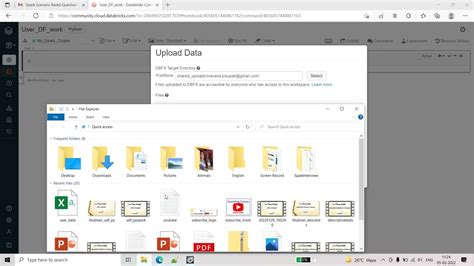 Uploading A File From Local Machine To Databricks And Creating A Dataframe Youtube