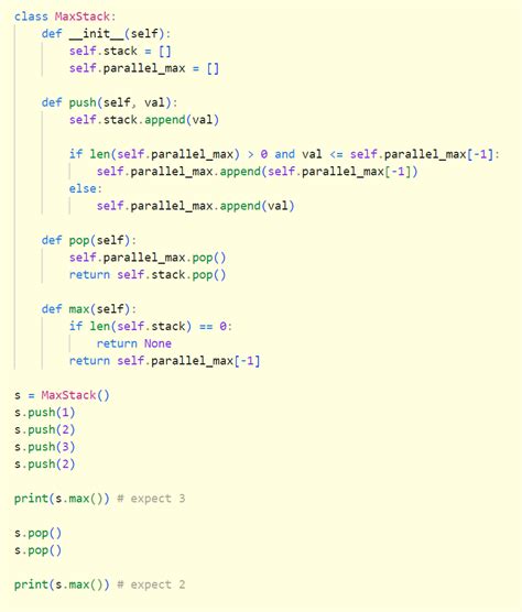 Implement A Stack With A Max Function By Rui Le Gan Evergreen