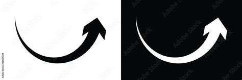 Sharp Curved Black Arrow Icon Arrow Illustration Pointing Down Counterclockwise Direction