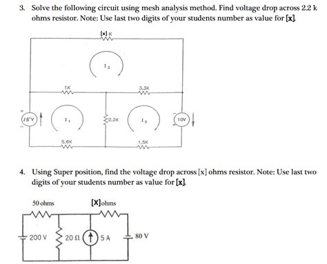 Solved 3 Solve The Following Circuit Using Mesh Analysis