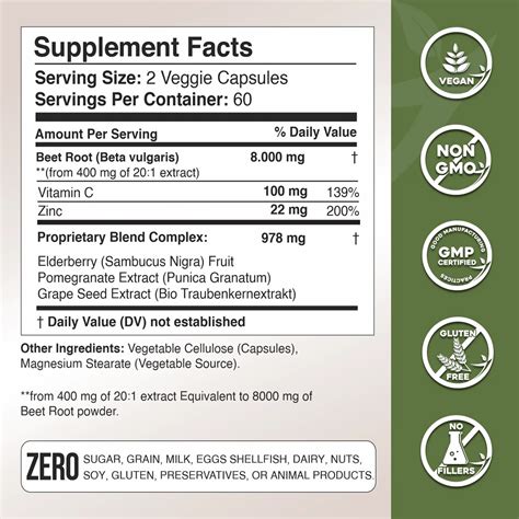 Beet Root Blend 8000 Mg With Elderberry Pomegranate And More Gade
