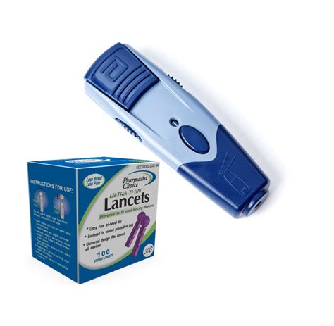 Freestyle Lancing Device ( BLUE ) With Freestyle Lancets