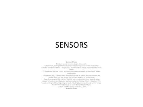 Sensors Pptx