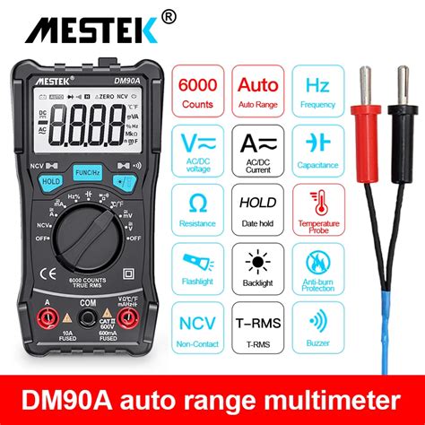 MESTEK DM90A Mini Multimeters Digital Multimeter Auto Range Tester ...