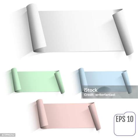 현실적인 트위스트 가장자리와 종이의 빈 시트입니다 사용할 수 있습니다 제목 레이아웃 배너 디자인 등등 벡터 0명에 대한 스톡 벡터 아트 및 기타 이미지 Istock